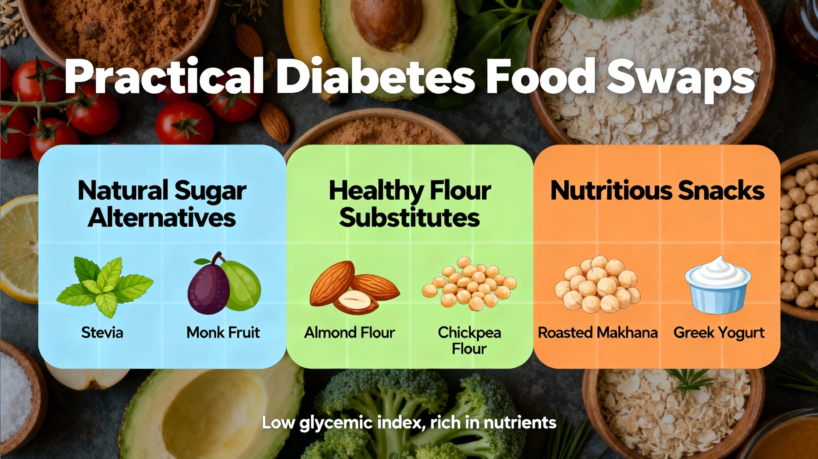 Practical Diabetes Swaps: Healthier Alternatives for Sugar, Flour, and ...